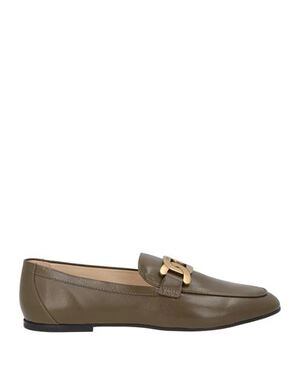 TOD'S Loafers Khaki Size Leather