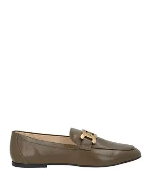 TOD'S Loafers Khaki Size Leather