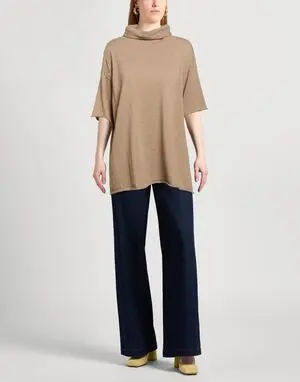 Liviana Conti Turtleneck Sand Size Virgin Wool