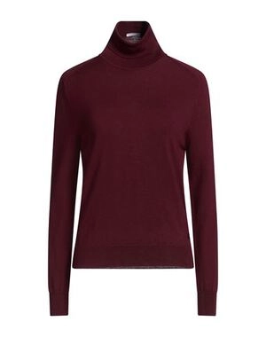 TRUSSARDI Turtleneck Burgundy Size Virgin Wool - Red
