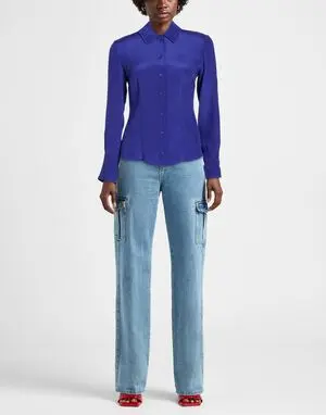 Momoni Shirt Bright Size Acetate, Silk