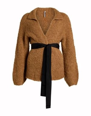 Liviana Conti Cardigan Camel Size Alpaca Wool, Polyamide - Beige