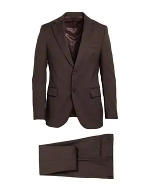 TOMBOLINI Suit Charcoal Size Wool, Lycra, Viscose - Brown