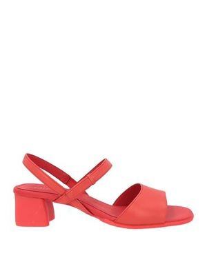 Camper Woman Sandals Brown Size 9 Leather Red
