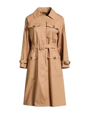 Herno Overcoat & Trench Coat Camel Size Cotton, Elastane