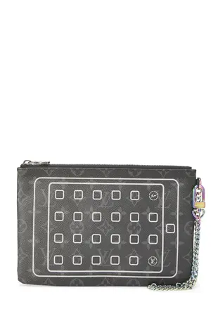 LOUIS VUITTON Monogram Eclipse Flash Fragment Ipad Case - Black