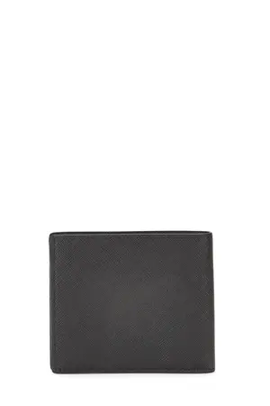 Prada Saffiano Logo Embossed Bifold Wallet