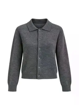 DUNST Button-up Collared Cardigan - Grey