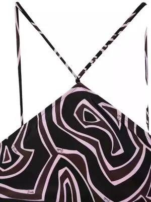Emilio Pucci Iride-print Halterneck Swimsuit