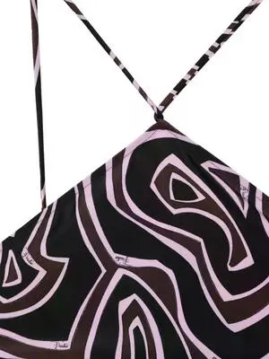 Emilio Pucci Iride-print Halterneck Swimsuit