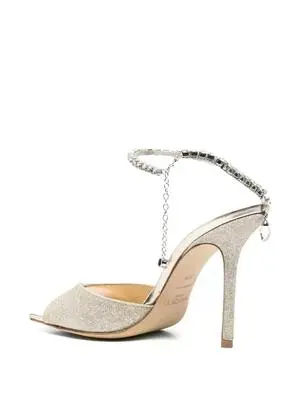 JIMMY CHOO Saeda Crystal-embellished Sandals