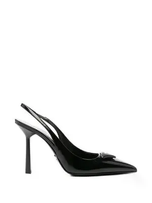 Prada Brushed Leather Slingback Pumps