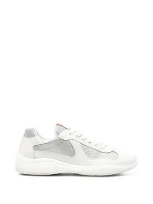 Prada America's Cup Panelled Sneakers - White