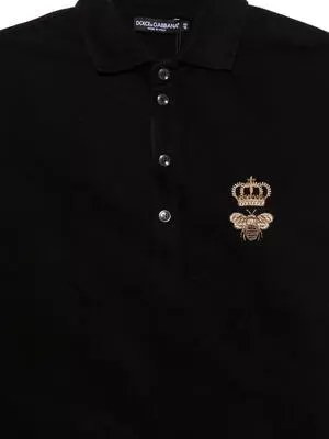 Dolce & Gabbana Logo-embroidery Polo Shirt - Black