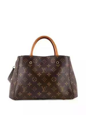 LOUIS VUITTON Montaigne Handbag Monogram Canvas Bb Satchel - Brown