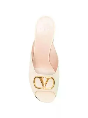 Valentino Garavani Vlogo Signature Croc-effect Heeled Sandals