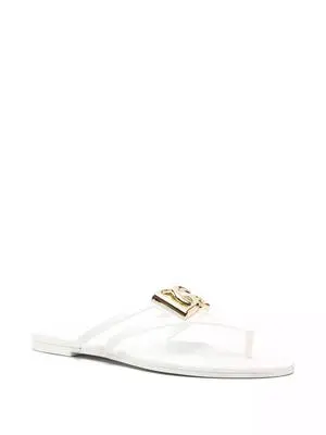 Dolce & Gabbana Dg Logo Thong Sandals White