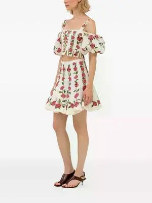 Agua Bendita Epoca Quebrada Embroidered Top