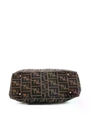 Fendi Vintage Ff Handle Zucca Canvas Small Tote Bag