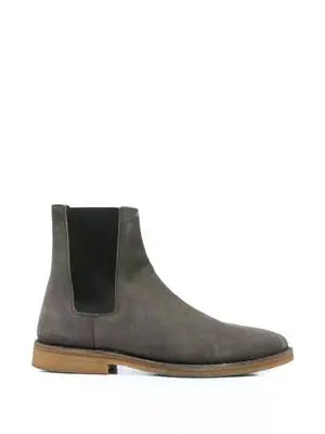 Saint Laurent Suede Chelsea Boots - Grey