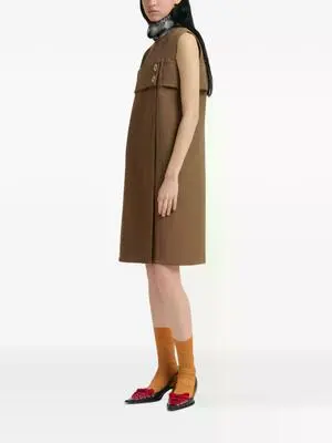 Marni Wool Dress With Belted Bust