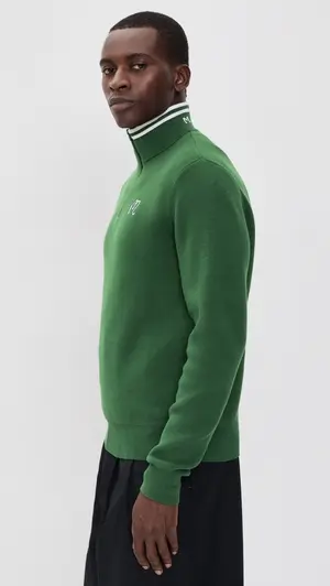 MALBON Sorrel Zip Sweater - Forest