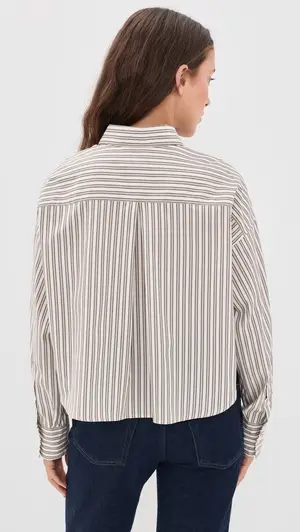 Rag & Bone Marin Cropped Stripe Shirt
