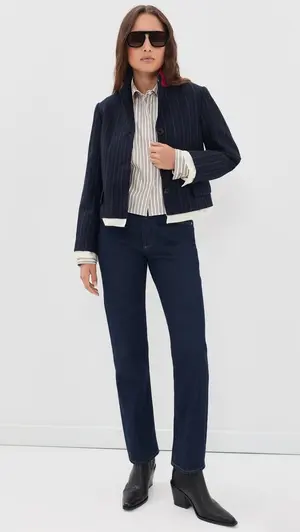 Rag & Bone Marin Cropped Stripe Shirt