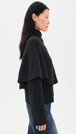 Vince Turtleneck Cape Cardigan