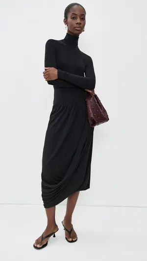 THE LINE BY K Jan Open Back Draped Dress