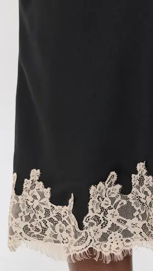 WAYF Vienna Lace Trim Skirt