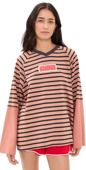CIAO CIAO VACATION Double Trouble Tee - Pink