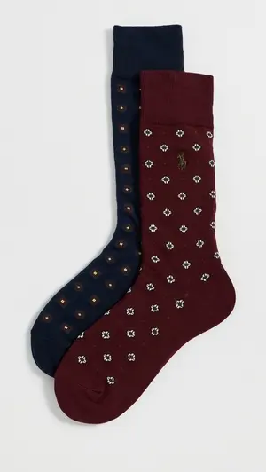 Polo Ralph Lauren Foulard Socks 2-pack