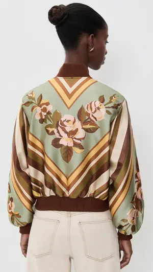 ALEMAIS La Rosa Jacquard Bomber Jacket