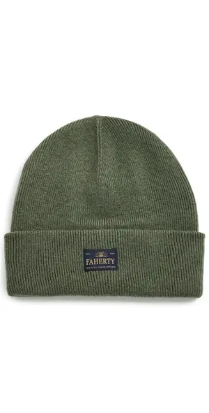 Faherty Brand Merino Beanie - Forest