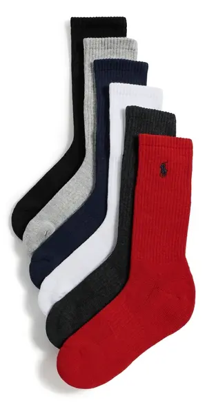 Polo Ralph Lauren Performance Crew Socks 6-pack - Assorted