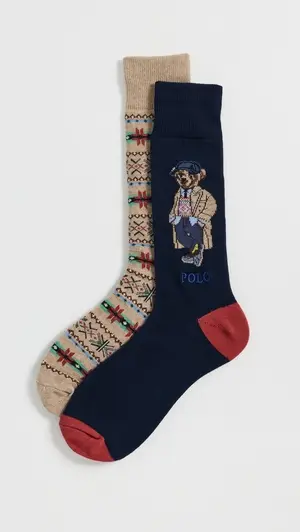 Polo Ralph Lauren Litchfield Bear Socks 2-pack