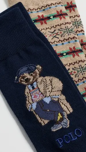 Polo Ralph Lauren Litchfield Bear Socks 2-pack