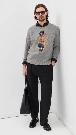 Polo Ralph Lauren Flannel Blend Relaxed Suffield Pleated Pants