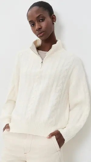 WAYF West Quarter Zip Sweater