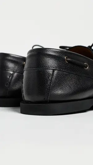 Frescobol Carioca Marina Pebbled Leather Deck Loafers