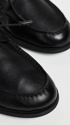 Frescobol Carioca Marina Pebbled Leather Deck Loafers