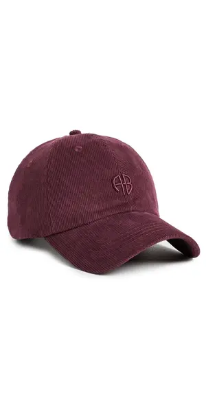 ANINE BING Jeremy Corduroy Baseball Cap - Fig