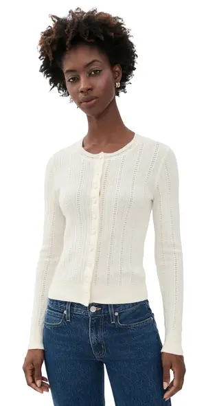 Rag & Bone Rhodes Crew Cardigan - White