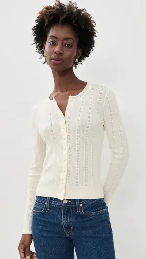 Rag & Bone Rhodes Crew Cardigan - White