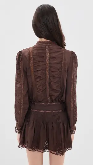 LoveShackFancy Jacque Silk Top