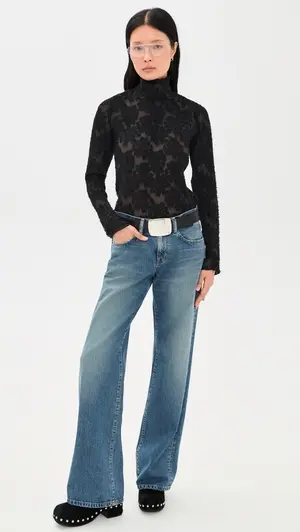 GANNI Pleated Fil Coupe Turtleneck