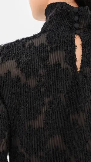 GANNI Pleated Fil Coupe Turtleneck