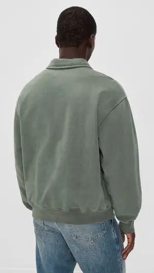 Alpha Industries Washed Essential 1/4 Zip Relaxed Fit Sweatshirt