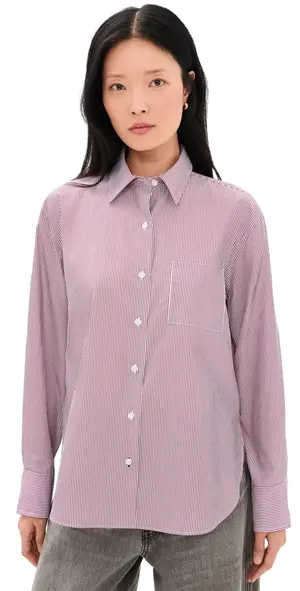 Rag & Bone Connie Stripe Shirt - Brredstrp